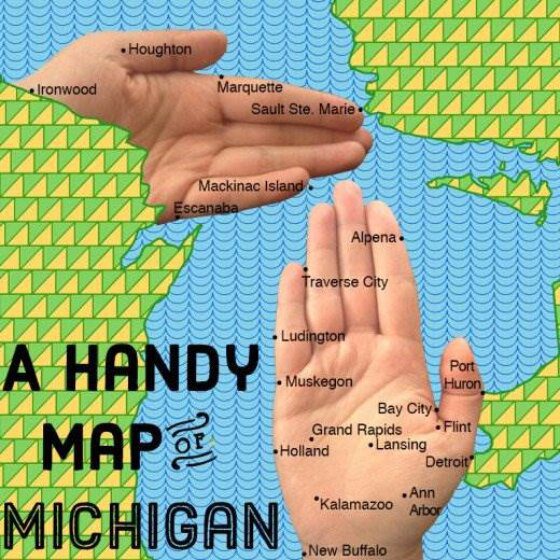 The Mitten - A Hand Map - Ruthenians.net